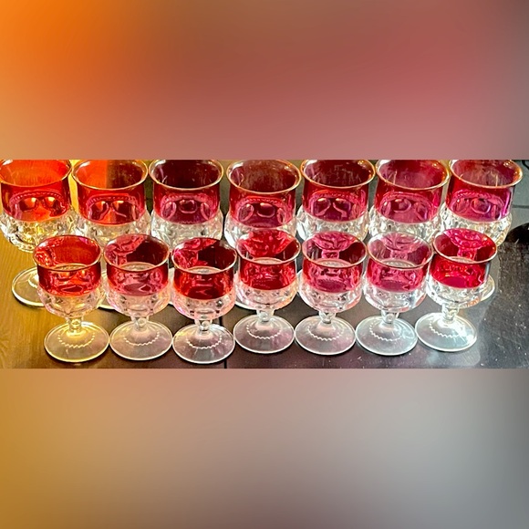 Ruby Crown Colony | Dining | Vintage Colony Kings Crown Thumbprintruby ...